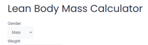 Lean Body Mass Calculator with Body Fat Percentage